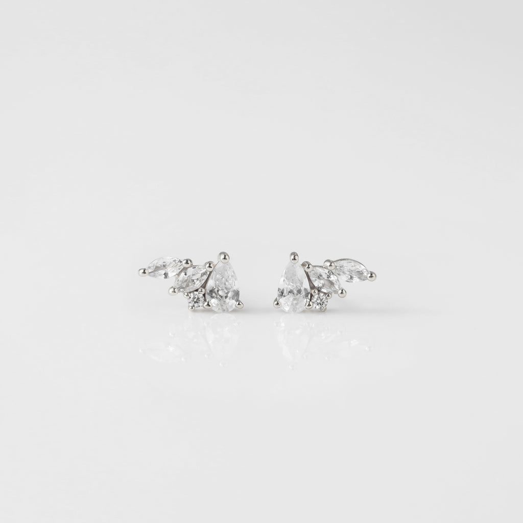 Marquise Fan Climber Earrings | Sterling Silver Earrings | Carrie ...