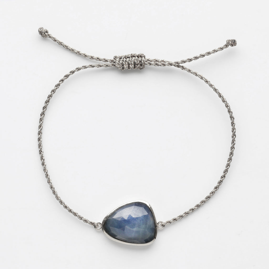 Louise Thompson Chapters Sapphire Cord Bracelet | Silver Sapphire ...