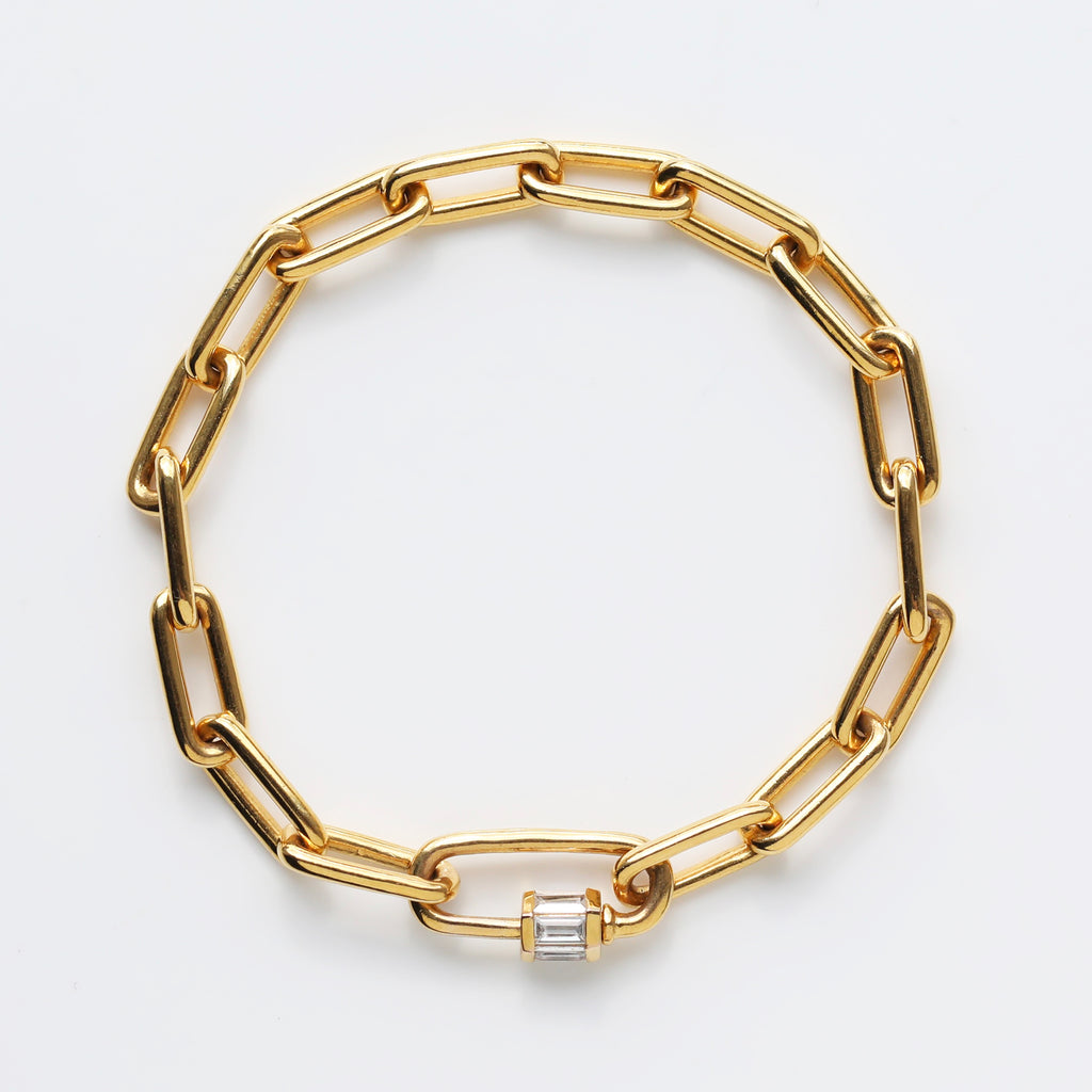 Louise Thompson Chapters Link Charm Bracelet | Chunky Gold Bracelets ...