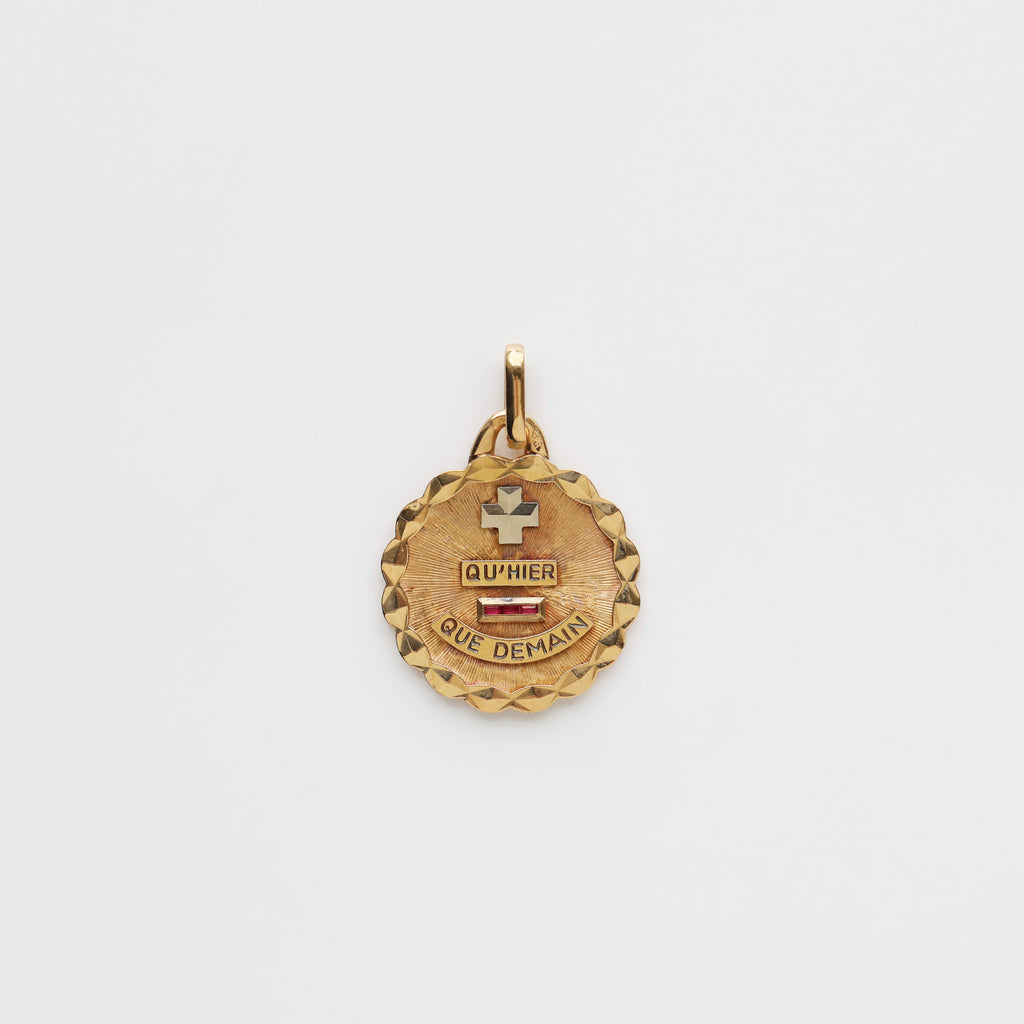 Vintage Augis 18k Solid Yellow Gold Ruby Love Token – Carrie Elizabeth