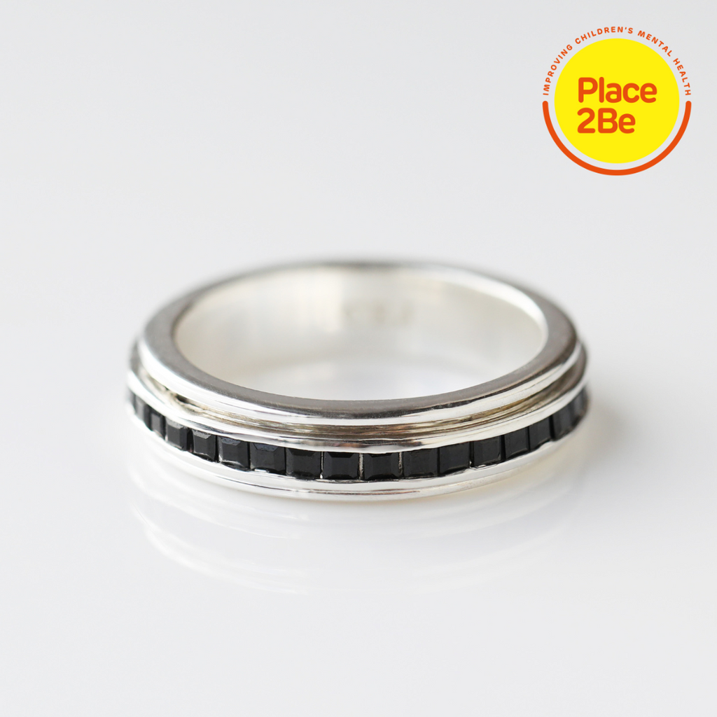 Your Safe Space Black Onyx Spinning Ring | Sterling Silver Spinning ...