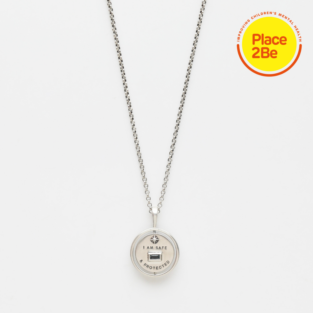 Safe and Protected Coin Necklace | Sterling Silver Spinning Necklace ...