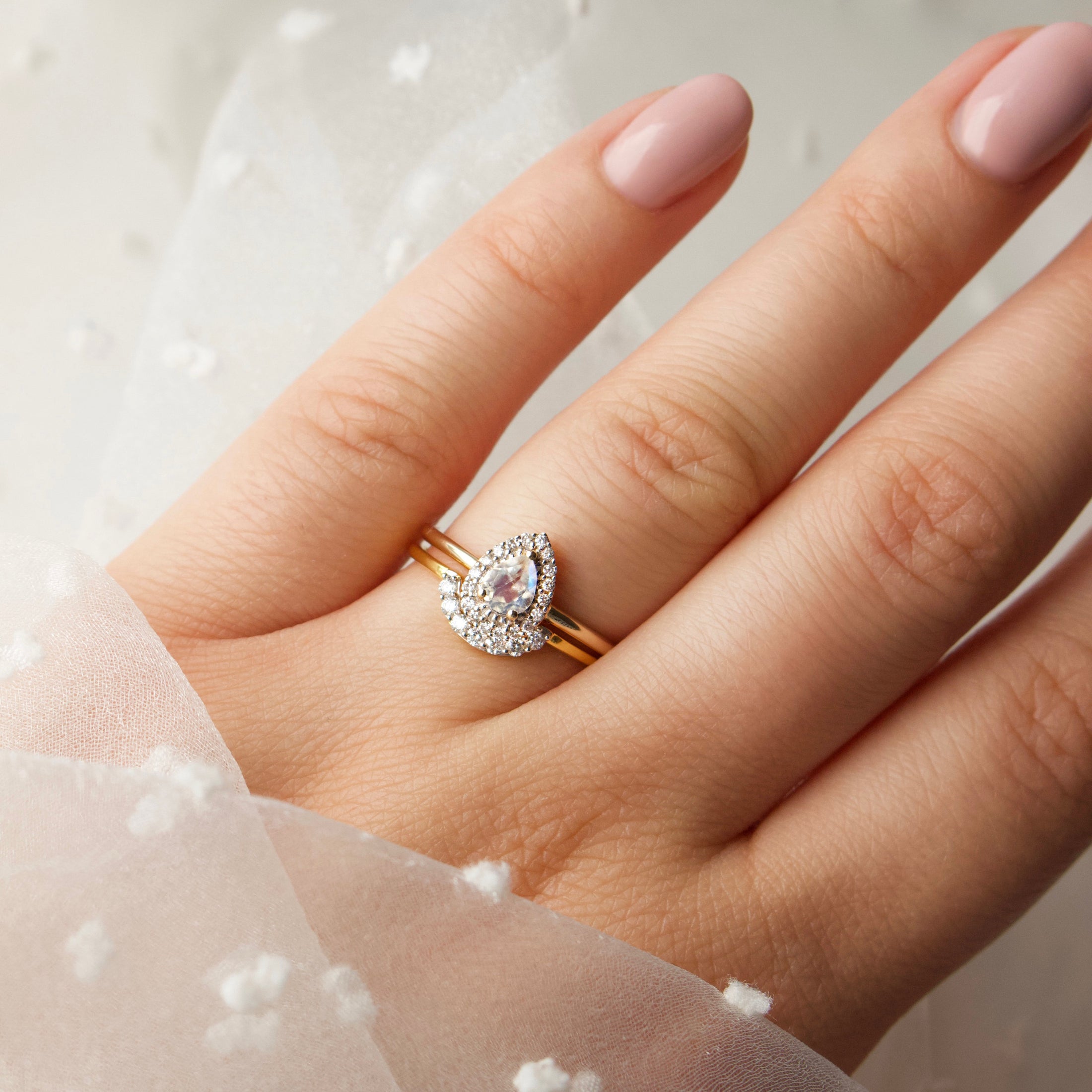 Solid Gold Diamond U Shaped Hugging Ring – Carrie Elizabeth