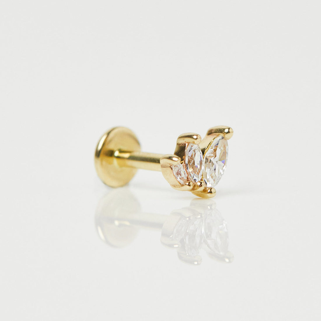 14k Solid Gold Cosmic Ray Flat Back Earring – Carrie Elizabeth