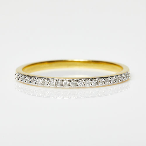 14k Gold Vermeil Diamond Pave Eternity Band – Carrie Elizabeth 14k Gold Vermeil Diamond Pave Eternity Band – Carrie Elizabeth