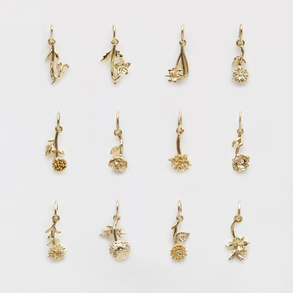 Treasured Birth Flower Charm – Carrie Elizabeth