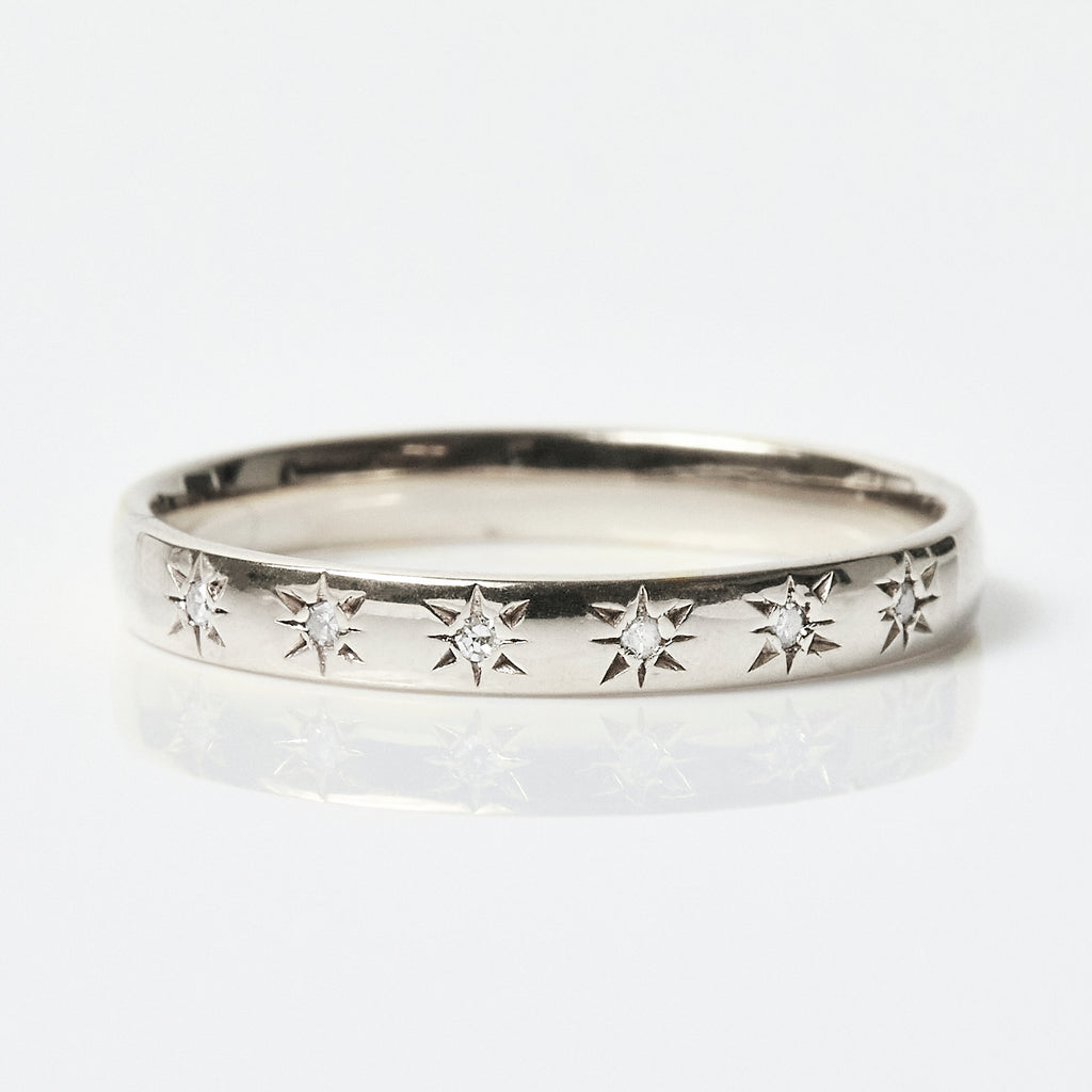 Simple Star Set Diamond Band – Carrie Elizabeth
